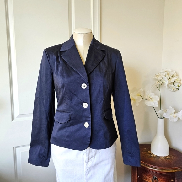 George | Jackets & Coats | George Stretch Women Misses Size 6 Navy Blue ...